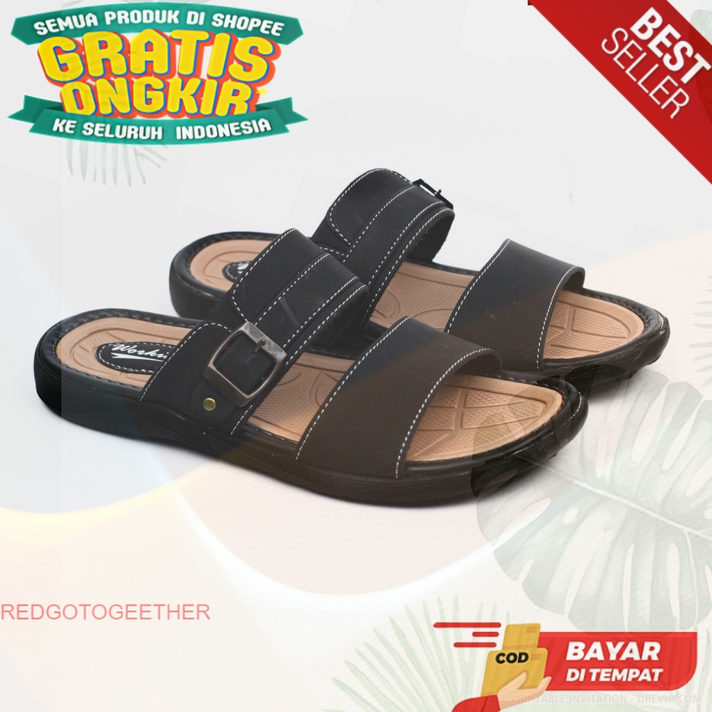 Jual Sendal Kesual Redee099 007 Pria Code R-13 Size 39-43 Sandal Import ...