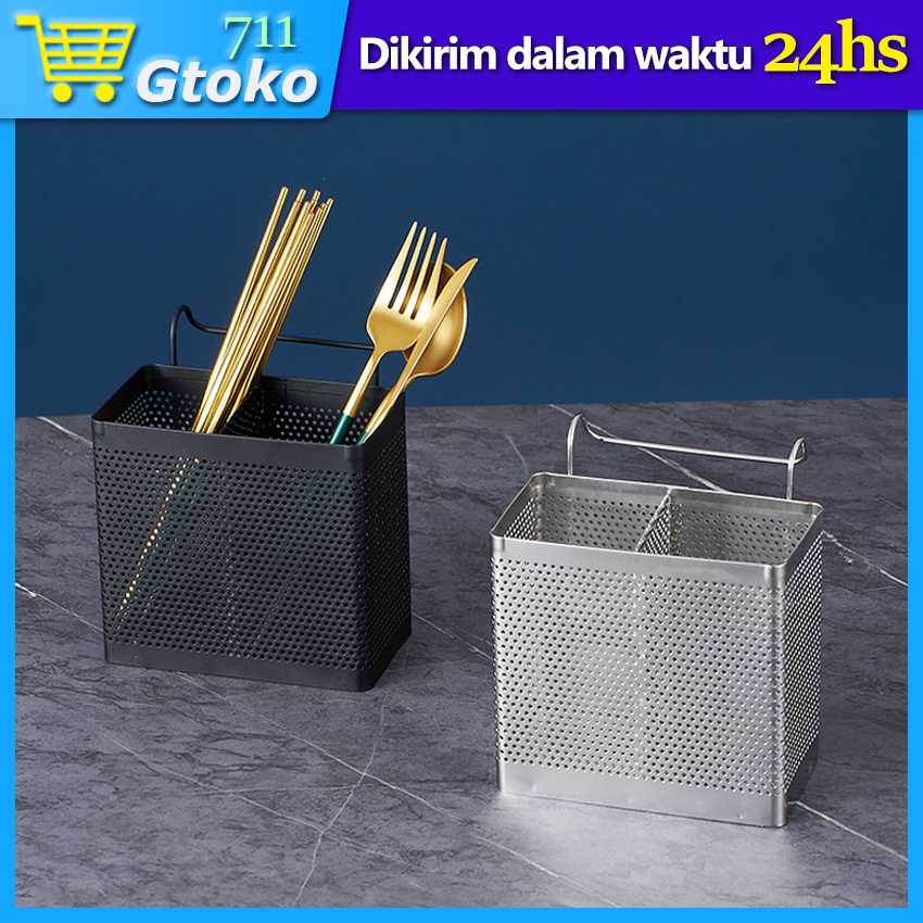 Jual Tempat Penyimpanan Sendok Garpu Sumpit Sedotan Spoon Gantung Sekat ...