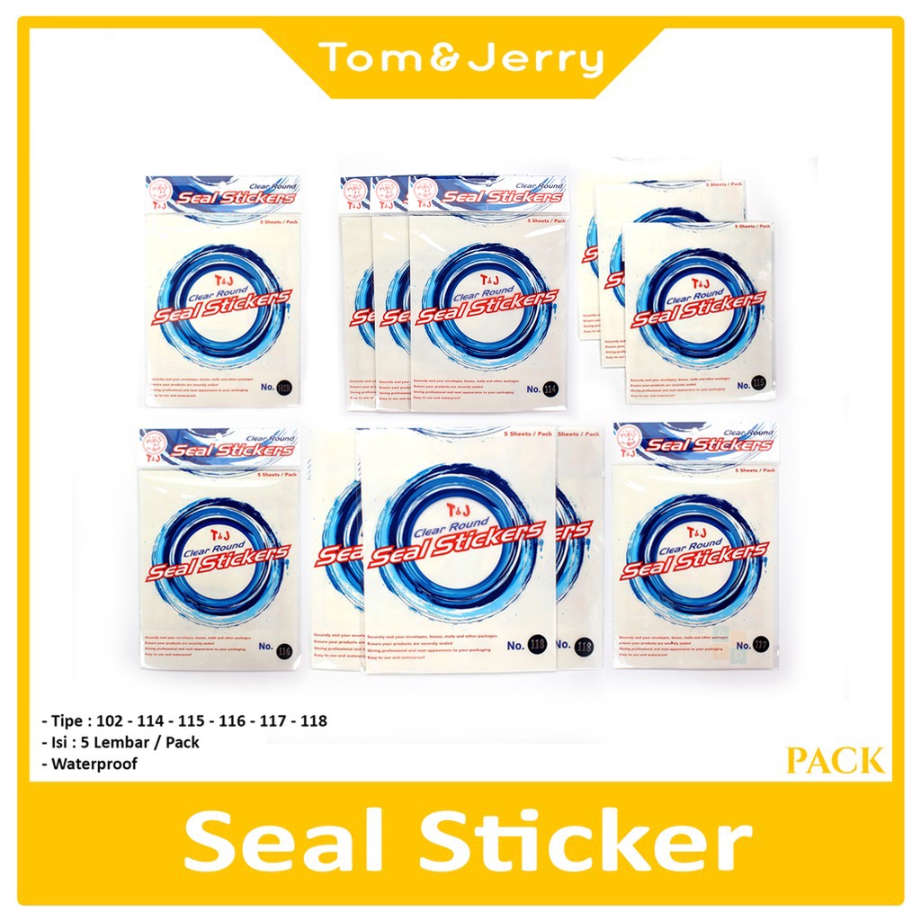 Jual Tom Jerry Sticker Segel Bulat Bening Sticker Round Seal