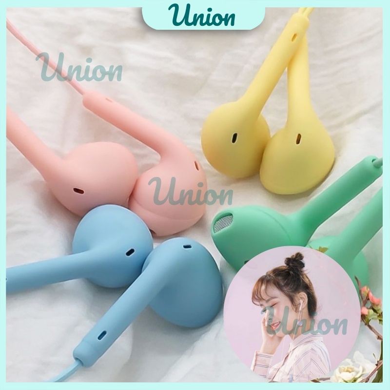 Jual Union-Handsfree U19 Macaron / Earphone Macaron Matte Colour Hifi ...