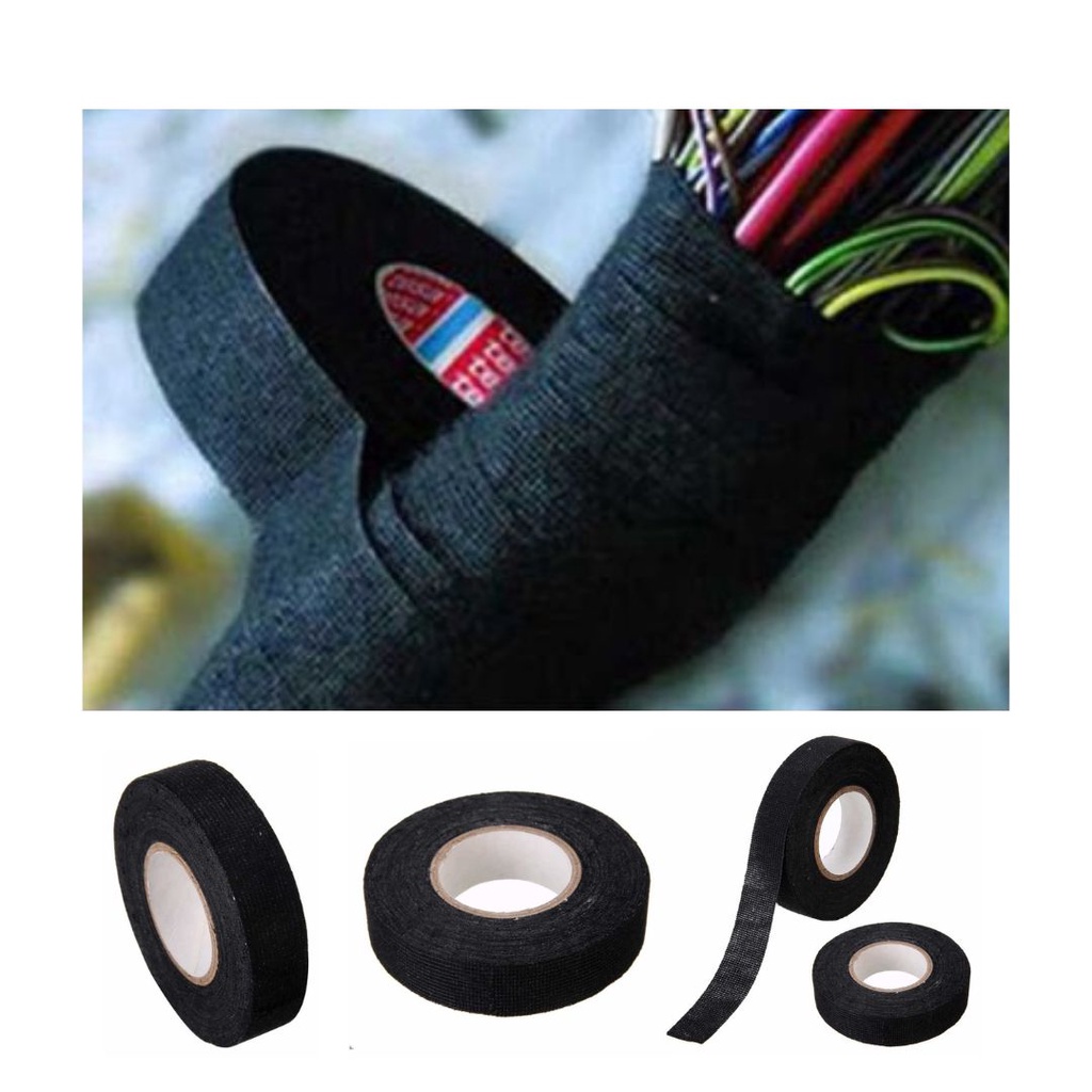 Jual Lakban Isolasi Kabel Listrik Adhesive Cloth Wiring Tape 15m 19mm ...