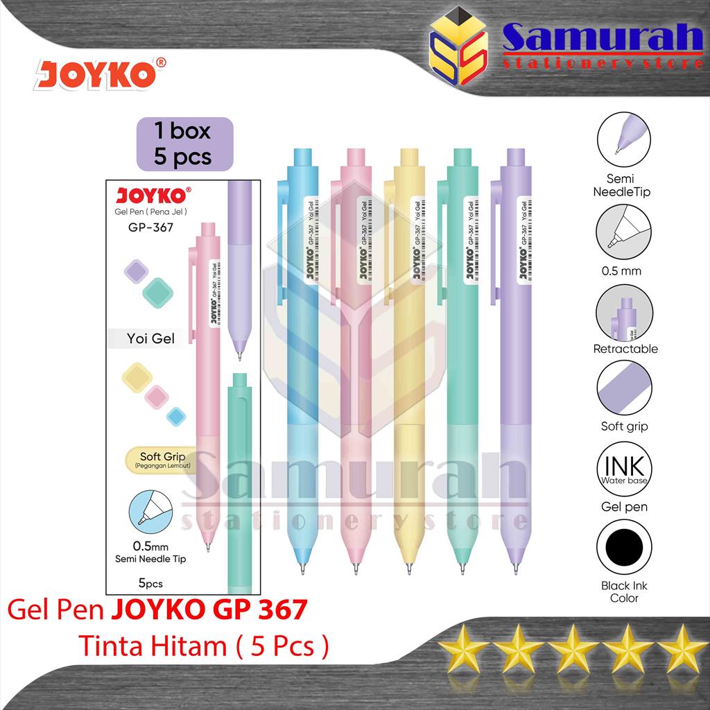 Jual Gel Pen Joyko Yoi Gel GP 367 Case Pastel / Gelpen Yoi GP367 0.5 mm Cetek ( 5 Pcs ) Tinta ...