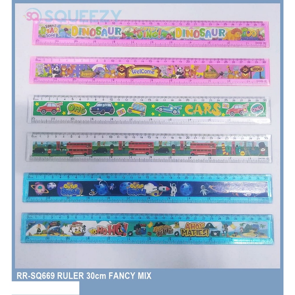 Jual Apazada Penggaris Fancy 30 Cm Satuan [1 Pcs Penggaris] / Garisan ...
