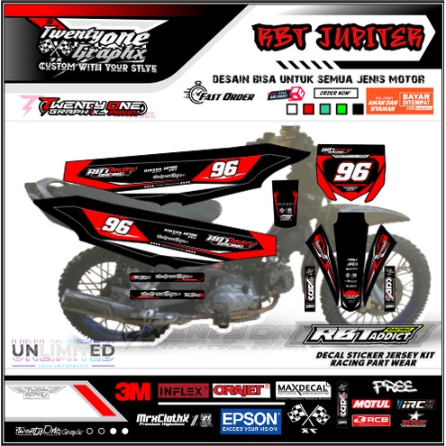 Jual DECAL RBT Jupiter Burhan New old STICKER TRAIL CUSTOM bebek std ...