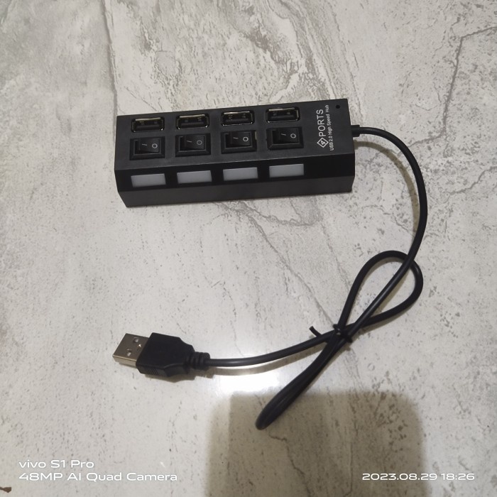 Jual USB Hub Saklar 4 Port On/Off High speed/Sambungan USB Extension 4 Port | Shopee Indonesia