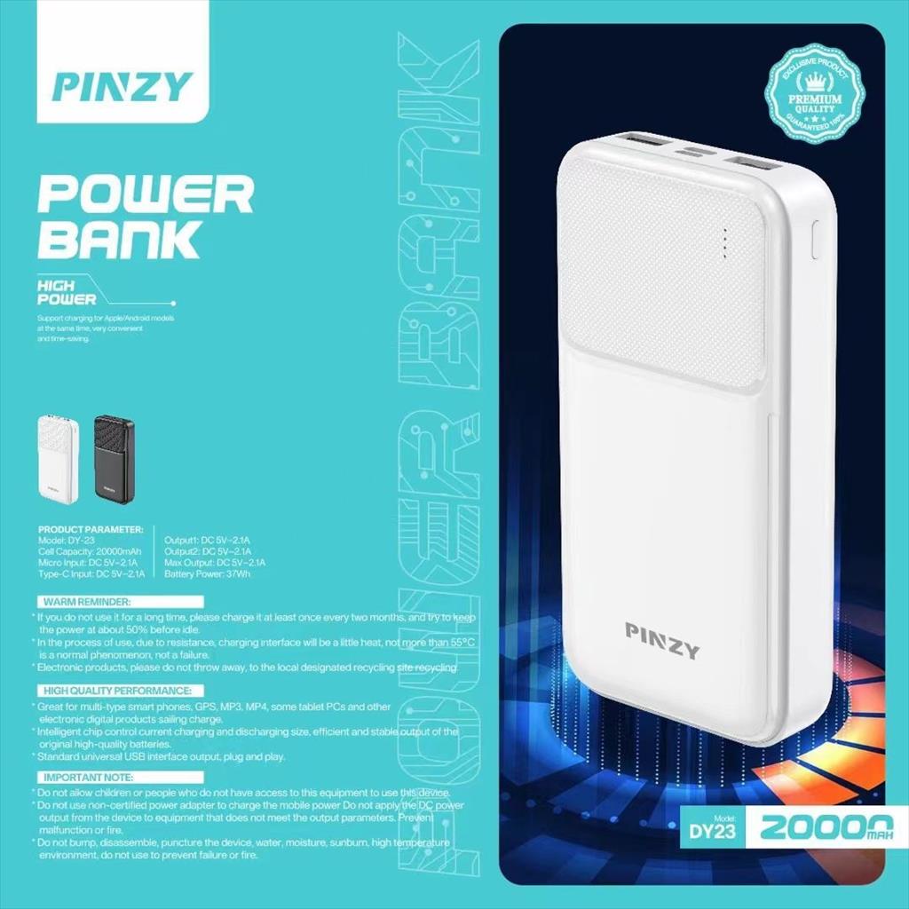 Jual DY23 PINZY Power Bank High Power 2 Output 20000mAh | Shopee Indonesia