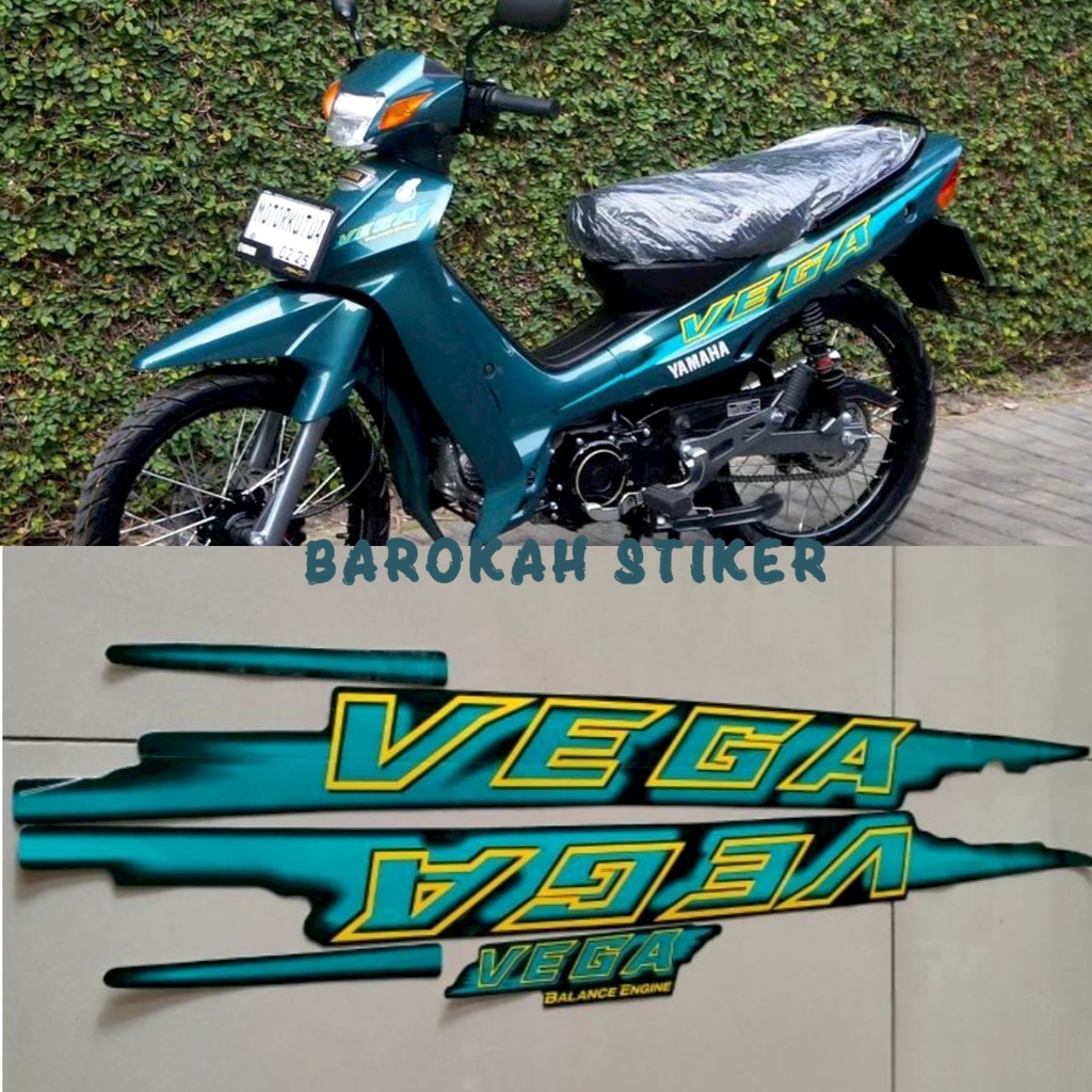 Jual Striping stiker polet motor Yamaha Vega 1998 1999 ijo botol list ...