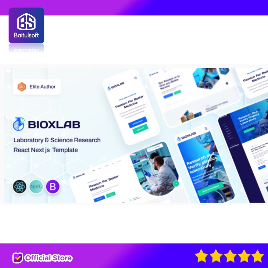 Jual BIOXLAB – LABORATORY & SCIENCE RESEARCH REACT NEXT JS TEMPLATE | Shopee Indonesia