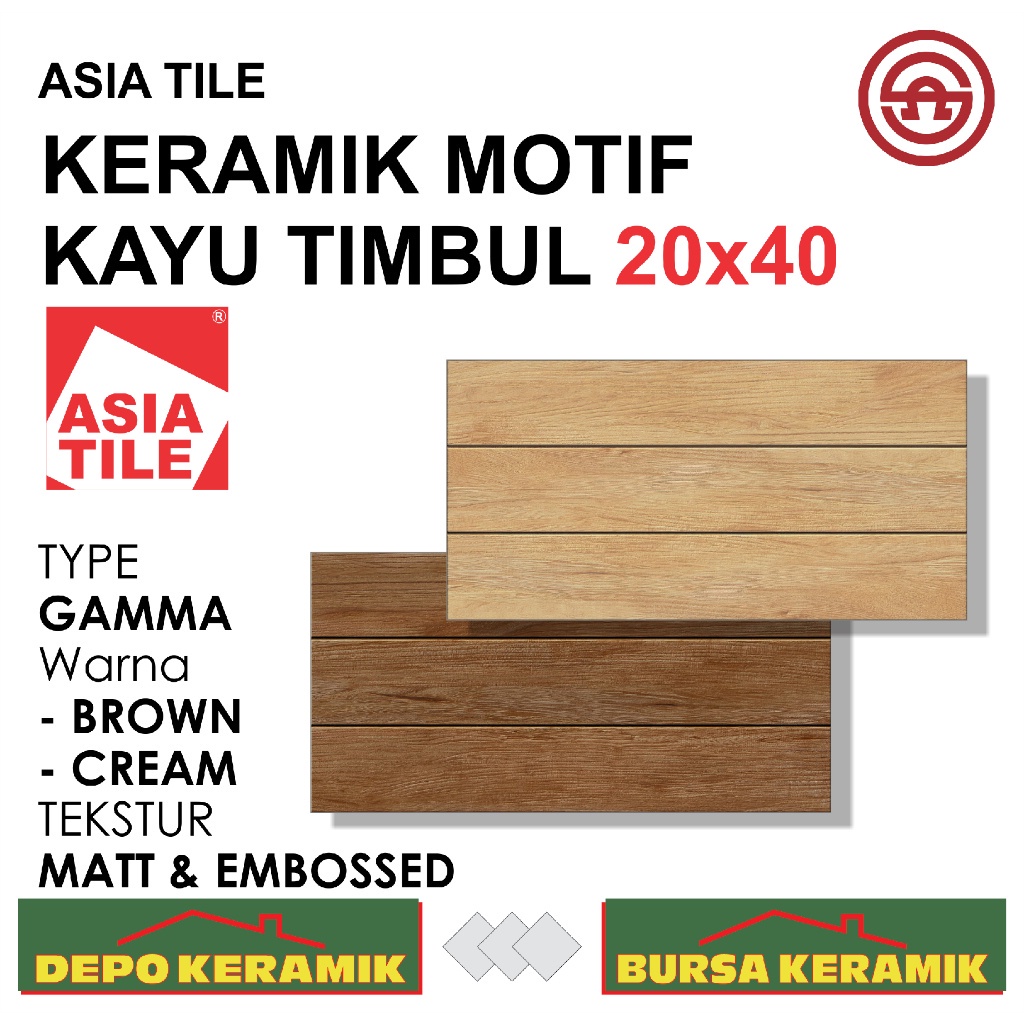 Jual Keramik Dinding Motif Kayu 20x40 GAMMA SERIES -ASIA TILE - Matt ...