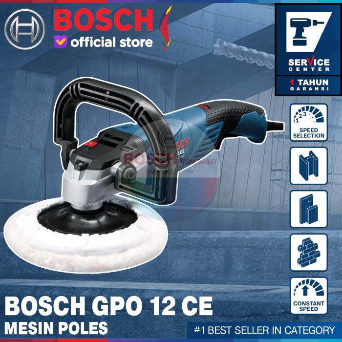 Jual Bosch Polisher GPO 12 CE 1250 Watt 7 Inch 180MM Mesin Poles ...