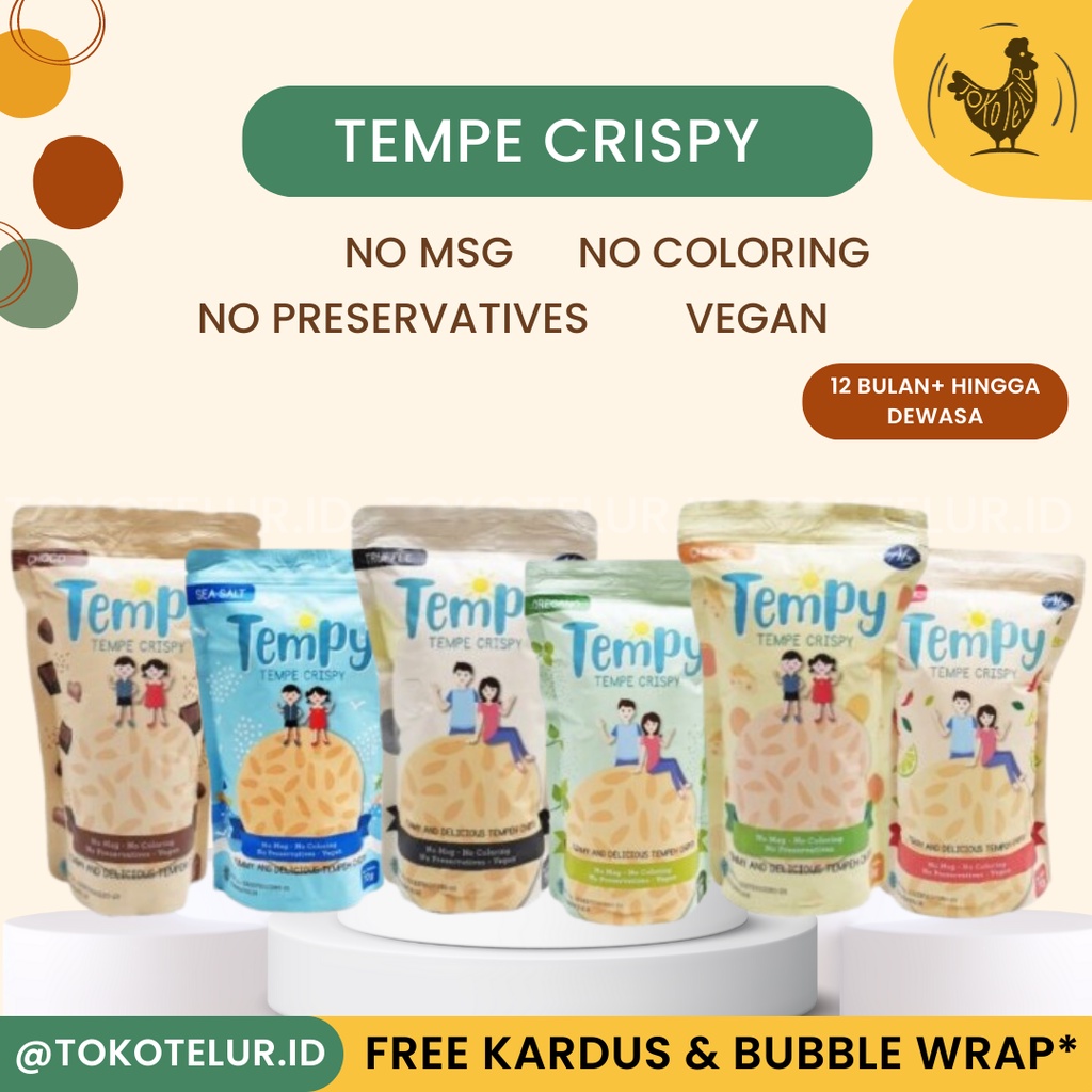 Jual ABE FOOD TEMPY - Tempe Crispy | Snack Cemilan VEGAN Sehat NO MSG ...