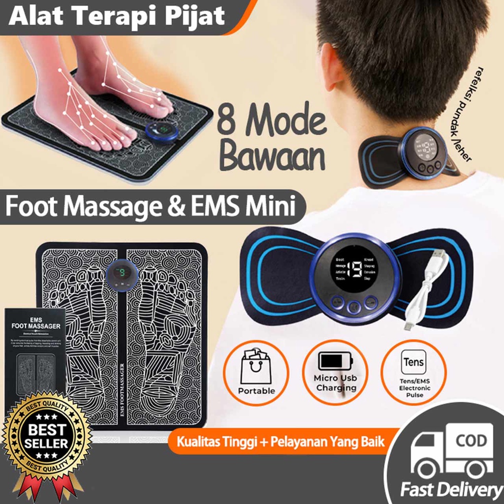 Jual GX77 EMS Foot Massager Pad Mat Alat Pijat Kaki Elektrik Pulse ...