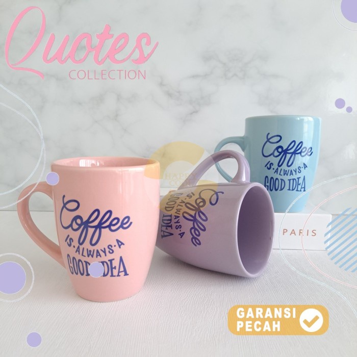 Jual HOMECO 1pcs Pink Quotes2 Collection Mug Corel 11oz | Gelas Keramik ...