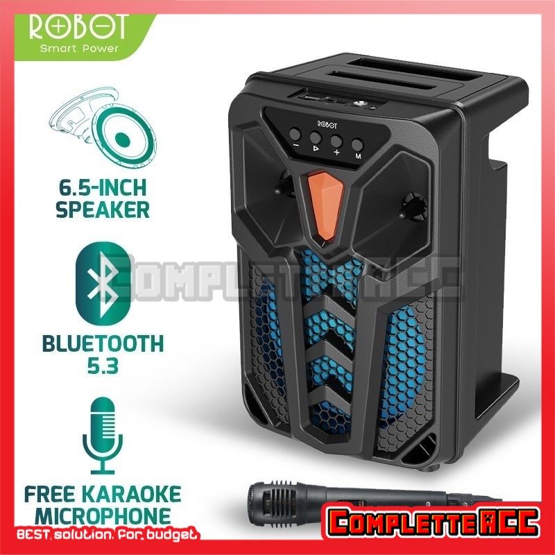 Jual Robot Speaker Karaoke Bluetooth 5.1 RB300 With RGB Light ...