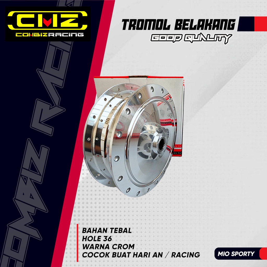 Jual Tromol Belakang MIO SPORTY Hole 36 Warna Chrome: Trombol SOUL FINO ...