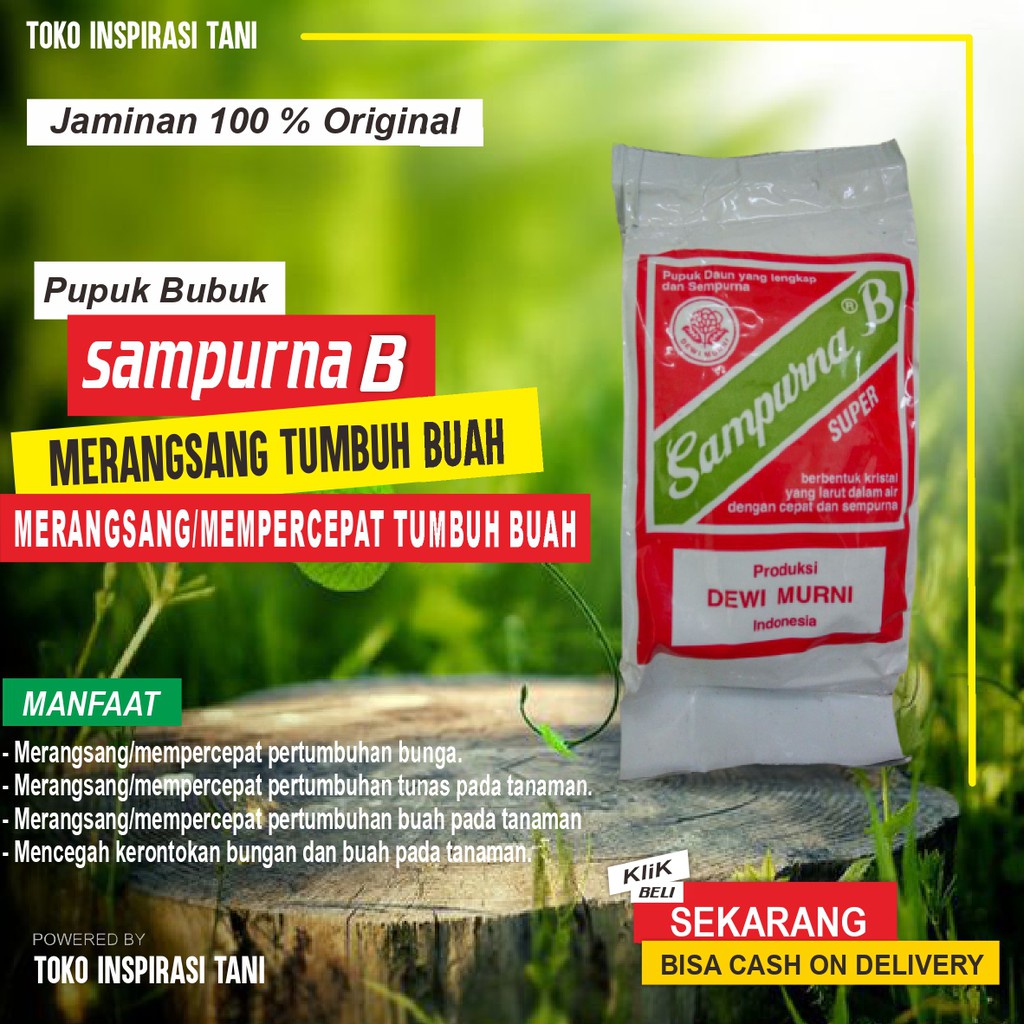Jual Pupuk Pertanian Sampurna B Kemasan 100 gram/Sampurna B Kemasan 100 ...