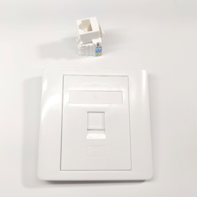 Jual Faceplate RJ45 / FACE PLATE RJ 45 / SOCKET LAN / MODULAR | Shopee ...