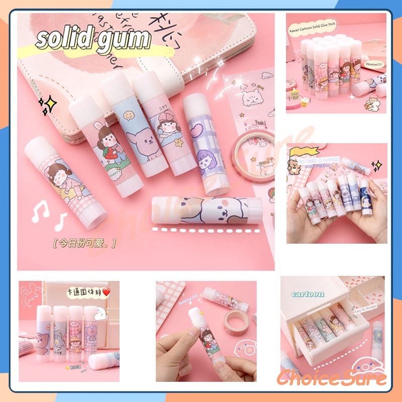Jual Lem Batang Motif Kartun Lucu / Glue Stick Motif Cartoon / Lem ...