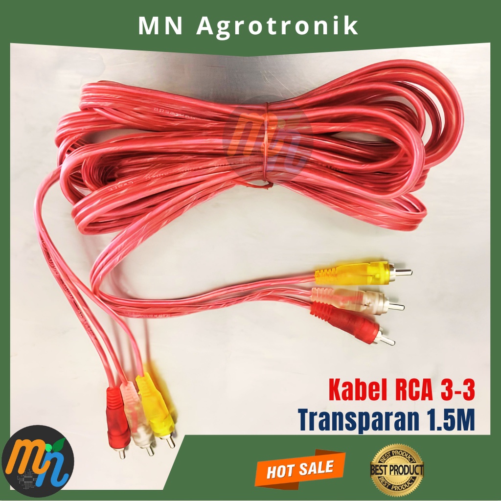Jual Kabel RCA 3 -3 Transparan 1.5 M | Shopee Indonesia