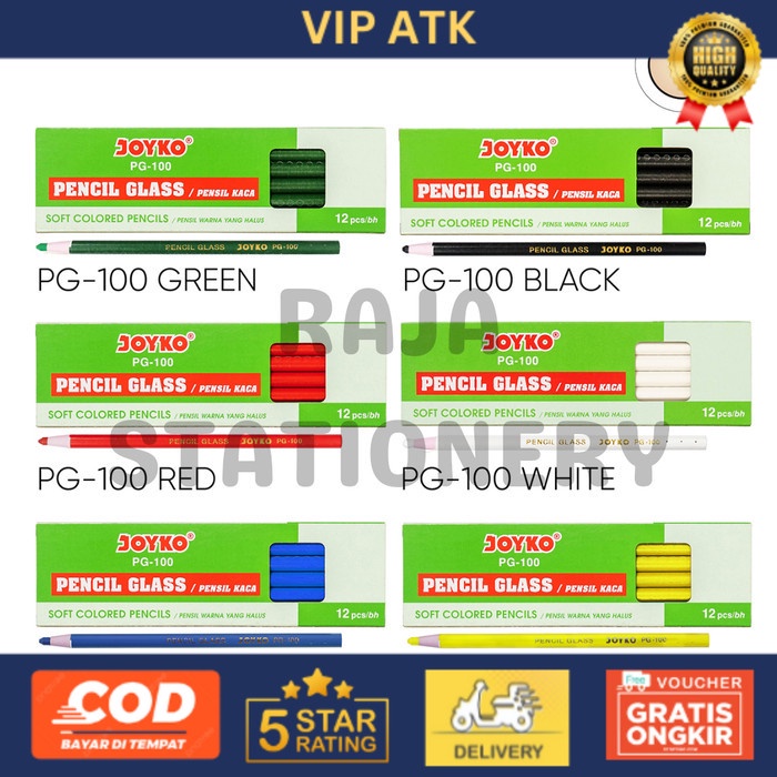 Jual JOYKO PENCIL GLASS PENSIL KACA PUTIH KAPUR DERMATOGRAPH PG-100 ...