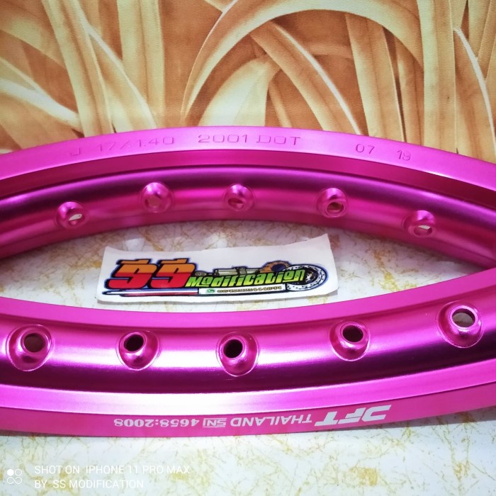 Jual velg dft thailand ring 17 pink 140 rata | Shopee Indonesia