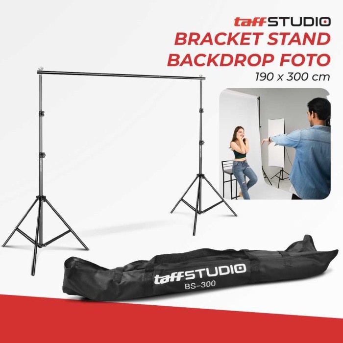 Jual Stand Background Stand Backdrop Foto Studio Bracket 190x300cm ...