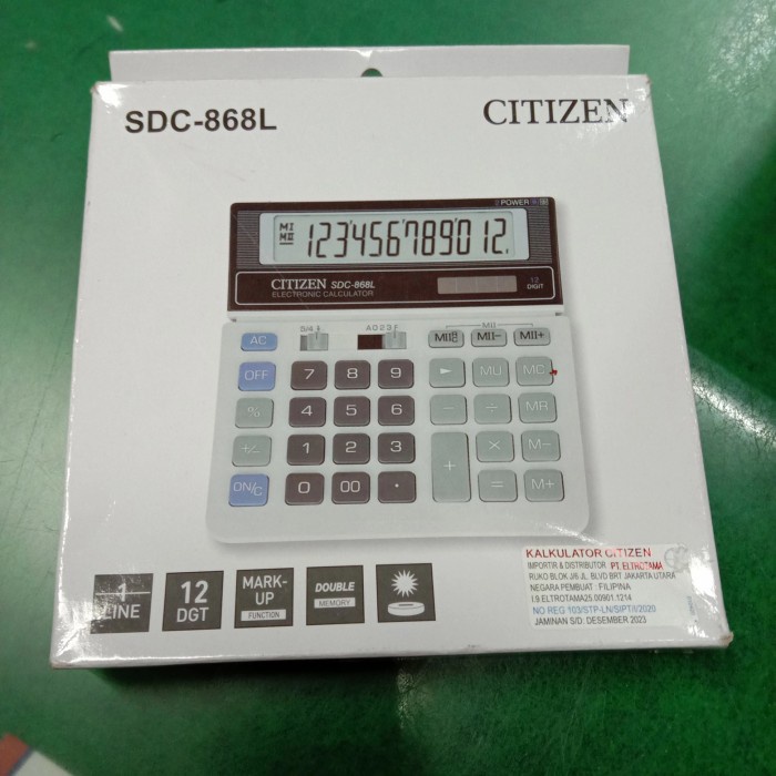 Jual Kalkulator Citizen Original SDC 868 12 Digit | Shopee Indonesia