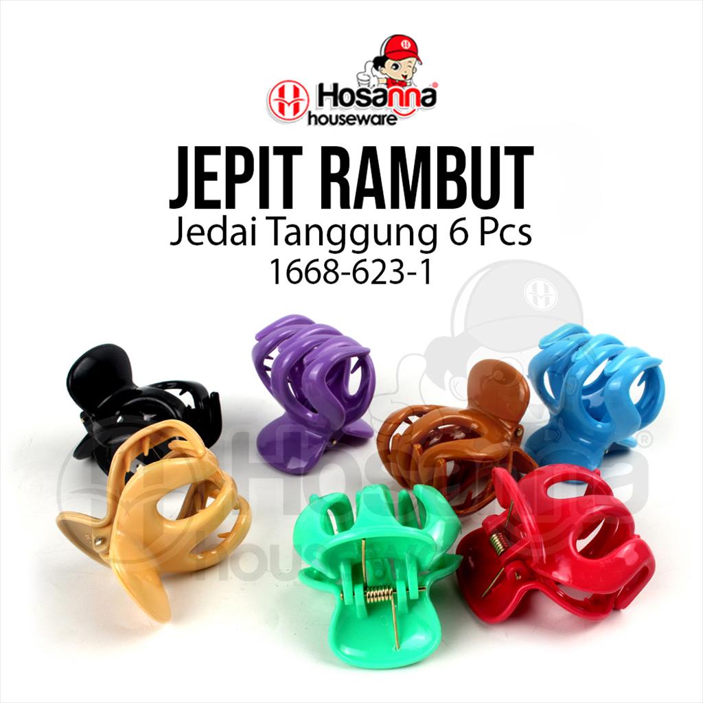 Jual 6pcs Jepit Rambut Jumbo Jedai 5 cm / Jepitan Badai Warna | Shopee ...