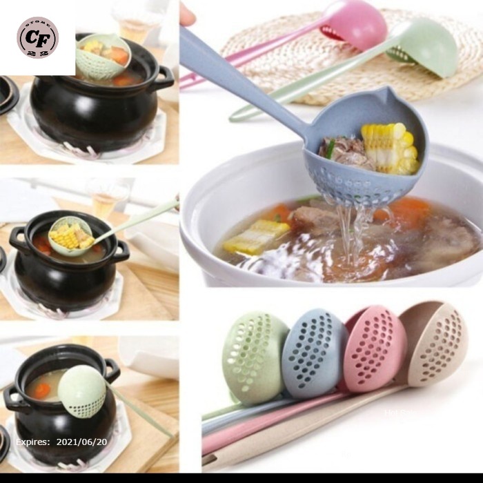 Jual Sendok kuah sup 2 in 1 sayur centong saring masak serbaguna Sutil ...