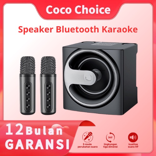 Jual COCO CHOICE Speaker bluetooth KARAOKE 2 mic 2 IN 1 wireless ...