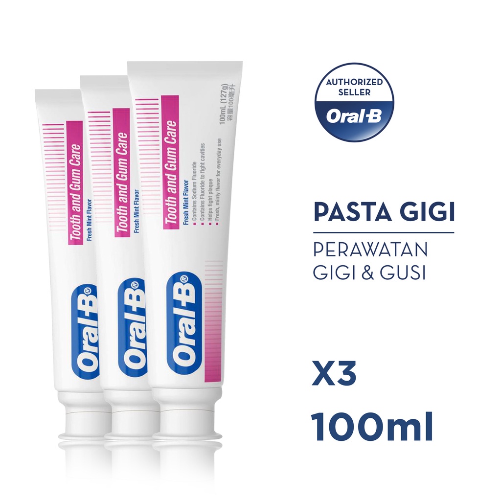 Jual Oral-B Pasta Gigi Tooth and Gum Care Paste 100ml x3 | Shopee Indonesia