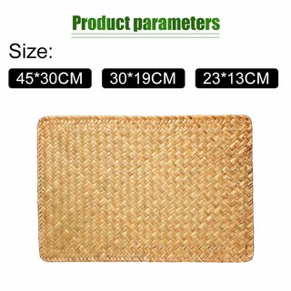Jual Tatakan Piring Rotan Persegi Panjang / Placemat Rotan Besar ...