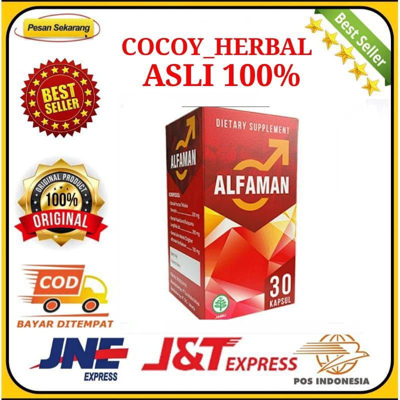 Jual ORIGINAL ALFAMAN ASLI UNTUK STAMINA PRIA 1 BOTOL ISI 30 KAPSUL ...