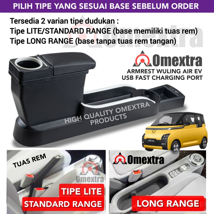 Jual Armrest Wuling Air Ev Omextra Arm rest Box Console Box Wuling Air ...