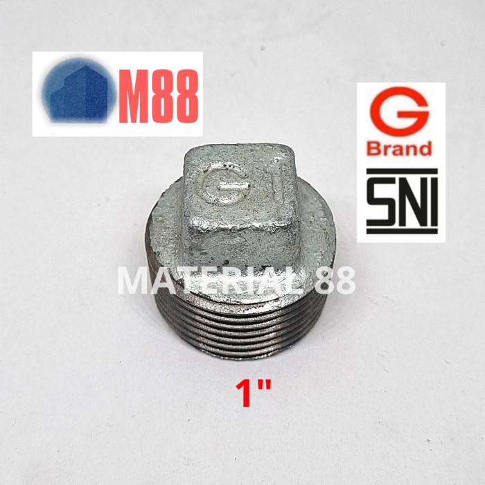 Jual Plug 1 inch Galvanis - Besi - Dop Drat Luar | Shopee Indonesia