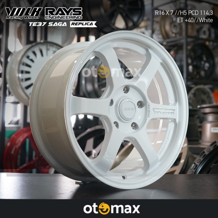 Jual Velg Mobil Volk Rays TE37 Saga Ring 16 H5 White | Shopee Indonesia