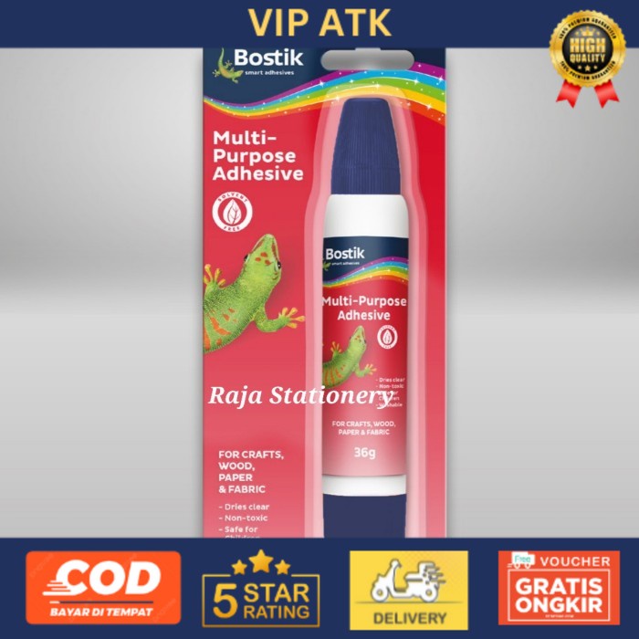 Jual Bostik Multi Purpose Glue Adhesive 36g / Lem Bostik Prakarya Anak ...