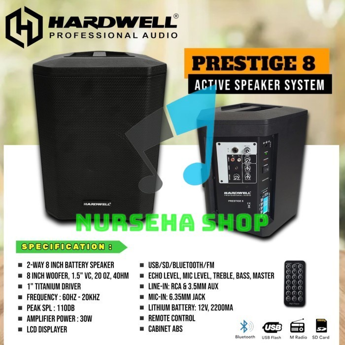 Jual Produk Original Speaker Portable Aktif 8 Inch Hardwell PRESTIGE 8 ...