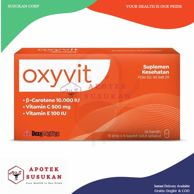 Jual OxyviT Multivitamin isi 5 Strip (1 strip 6 Tablet) Kemasan Box ...