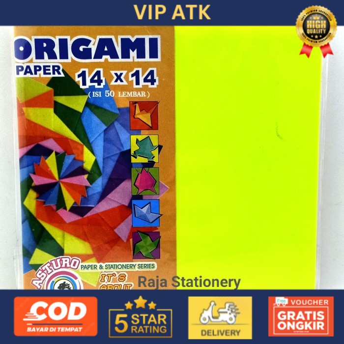 Jual Asturo Origami Paper 14x14 50pcs alat tulis kantor atk | Shopee ...