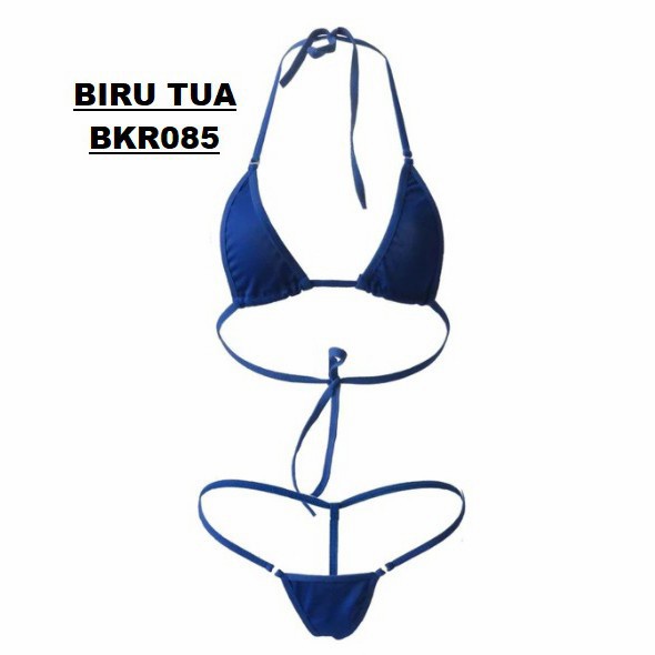 Jual Micro Mini Bikini Bra Set Bkr Biru Tua Shopee Indonesia 4798