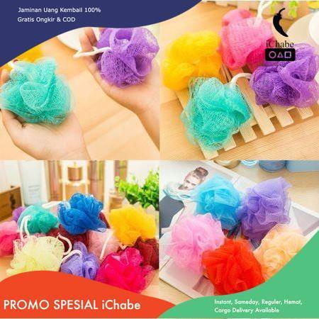 Jual [Bisa COD] SPONS MANDI SHOWER PUFF Bath Sponge Jaring Sikat Badan ...