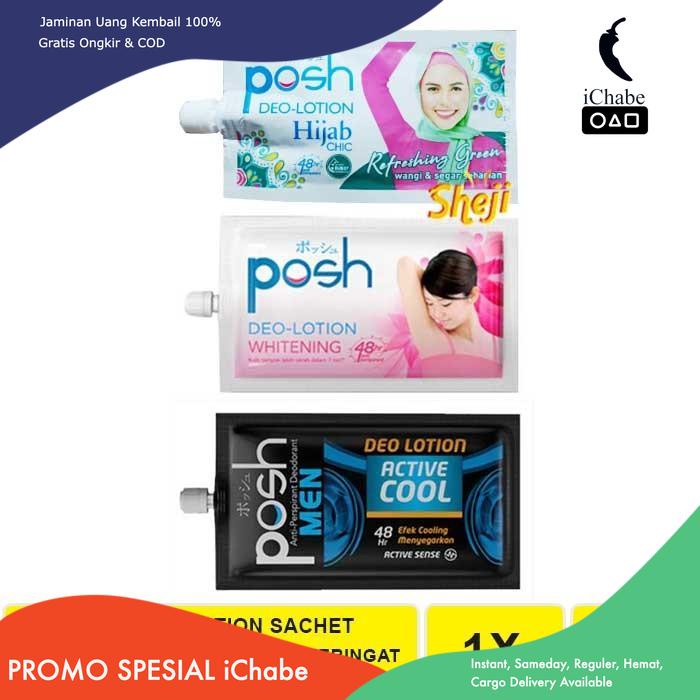 Jual [iChabe5] NA Posh Deo Lotion Whitening Sachet / Posh Men Active ...