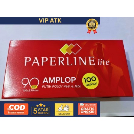 Jual AMPLOP PAPERLINE 90 PPS PUTIH POLOS / AMPLOP PANJANG | Shopee Indonesia