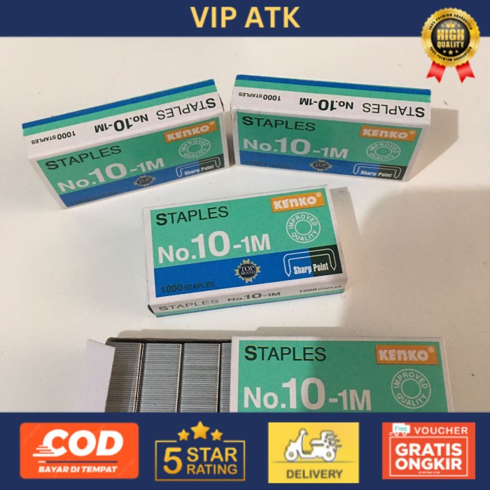 Jual Isi Klip / Stapler ( Staples ) Kenko No.10-1M ( Isi Stapler ...