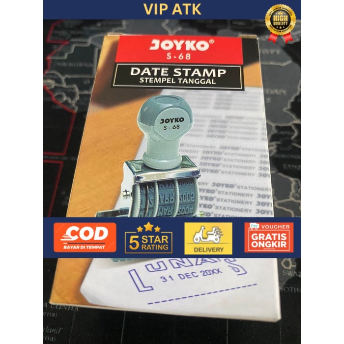 Jual Date Stamp Stempel Tanggal Lunas Joyko S-68 | Shopee Indonesia
