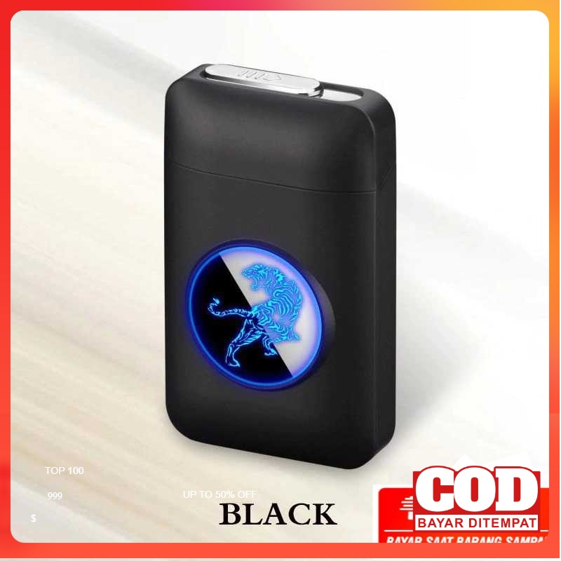 Jual Kotak Wadah Roko LED Logo Plus Korek Api Elektrik Box Roko - Kotak ...