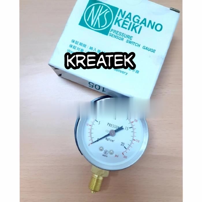Jual Pressure Gauge Nagano Japan 2 1/2 inch 0 - 20 bar | Shopee Indonesia