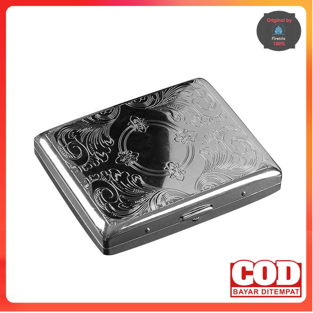 Jual Kotak Wadah Tempat Bungkus Roko Elegan Metal And Leather Case 20 ...