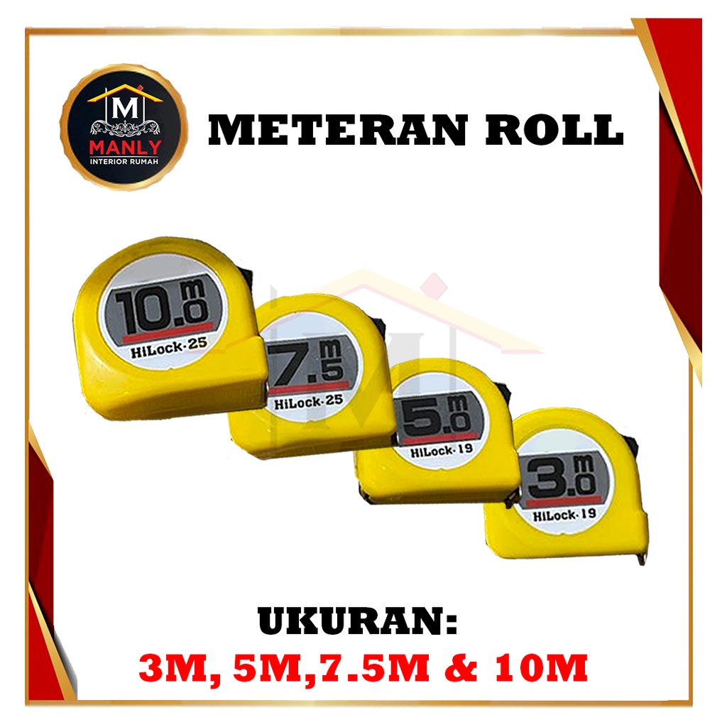 Jual Meteran Roll Tancap Meteran Bangunan Meteran Tancap 3M 5M 7.5M 10M | Shopee Indonesia